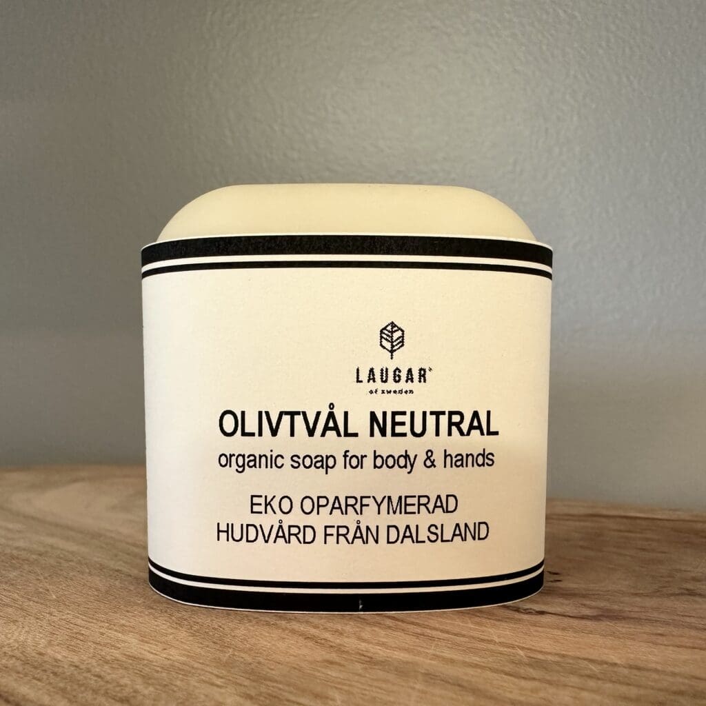Äkta olivtvål Neutral | ca 75g ren lyx | Laugar of Sweden